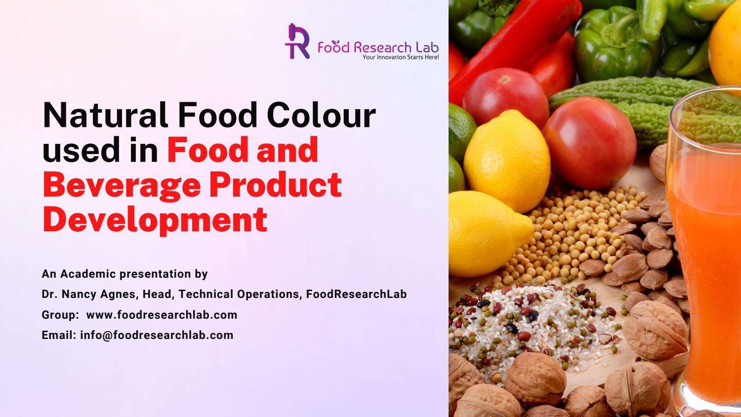 Natural Food colors used in Food and Beverage Product Development by ...
