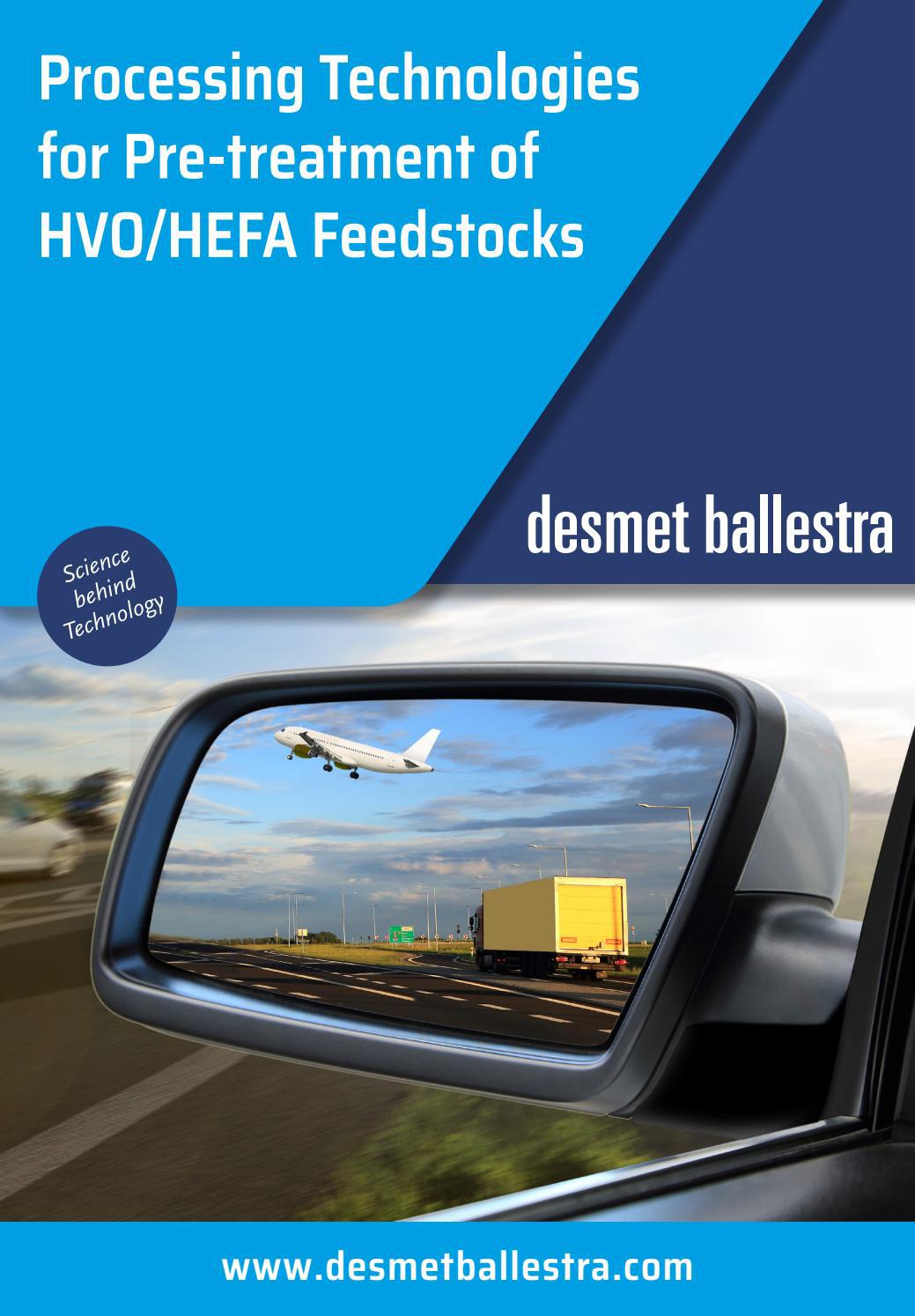 Processing Technologies for Pre-treatment of HVO/HEFA Feedstocks by ...