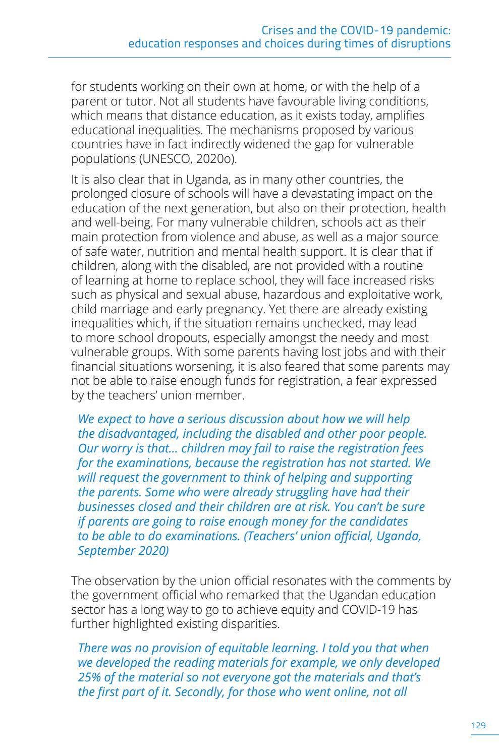 Crises and the COVID-19 pandemic: education responses and choices ...