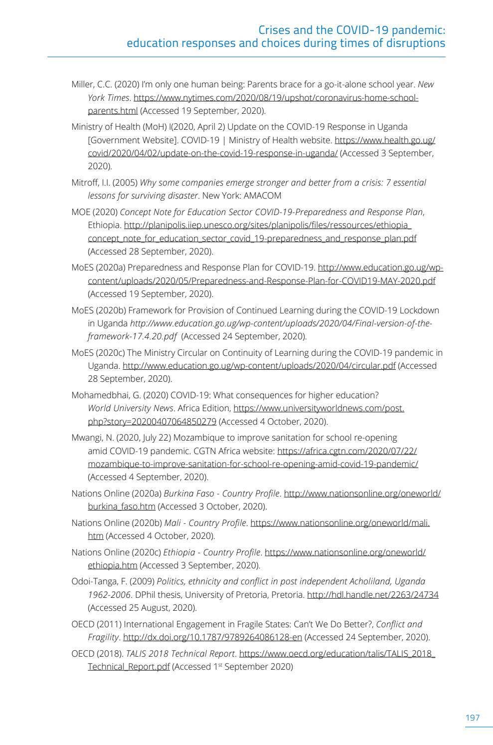 Crises and the COVID-19 pandemic: education responses and choices ...