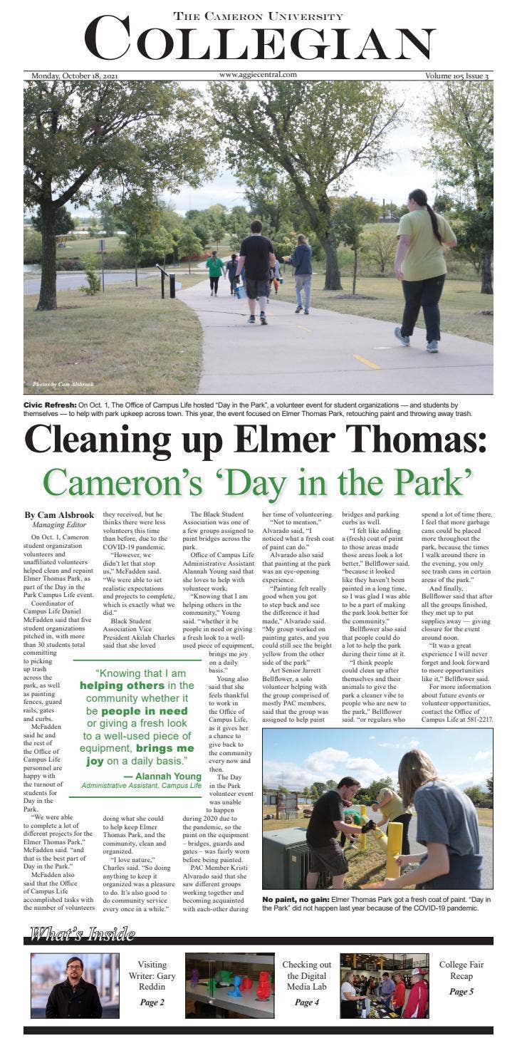 The Cameron Collegian - October 18th, 2021 by Cameron University ...