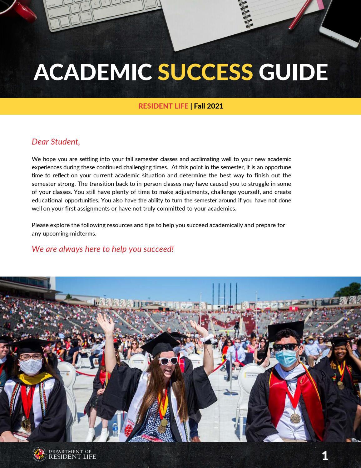 Academic Success Guide - Fall 2021 Edition by Department of Resident ...