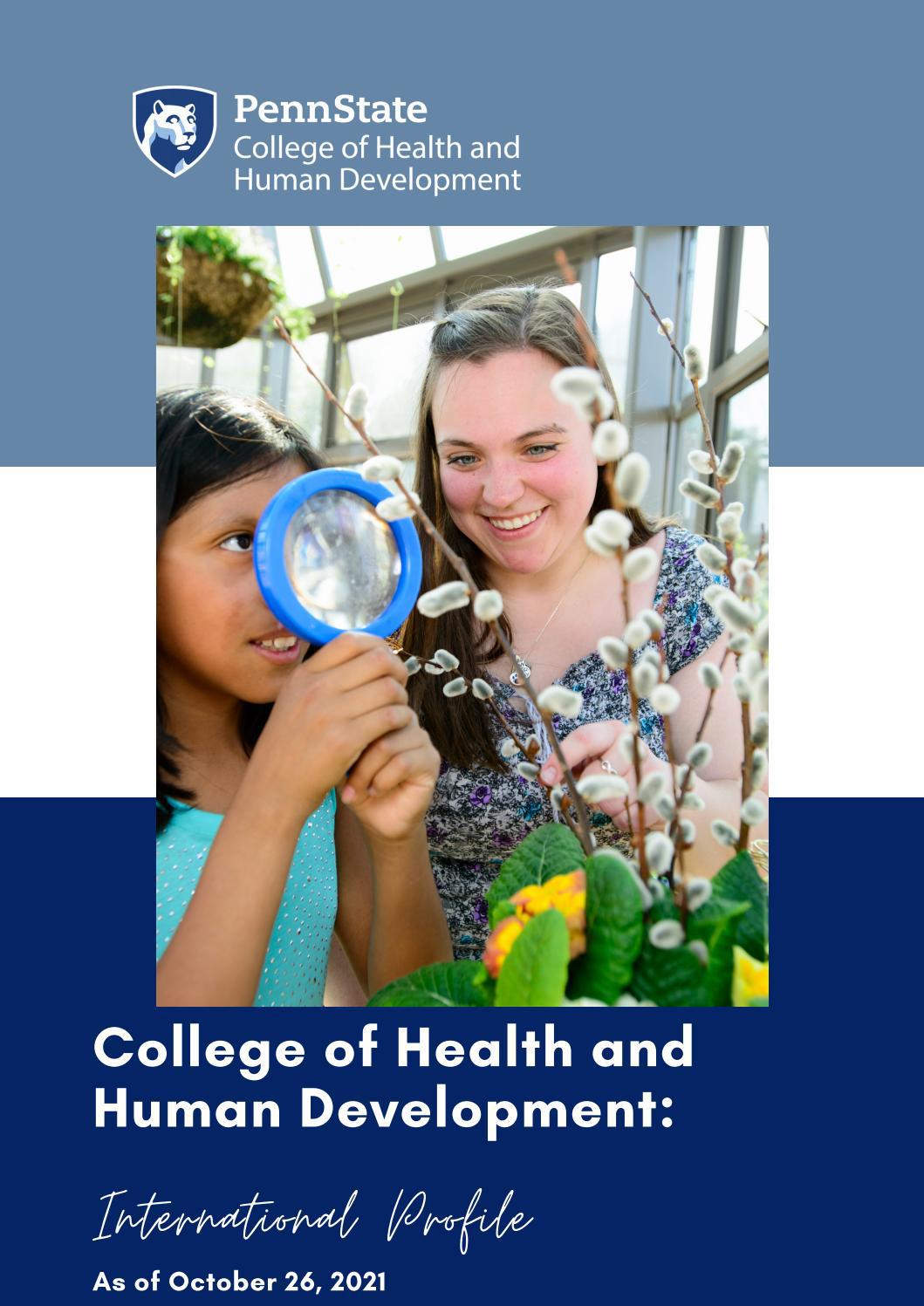 Health and Human Development: International Profile by Penn State ...