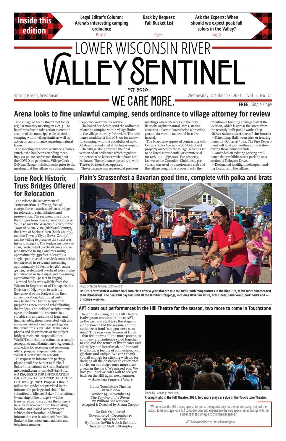 Valley Sentinel - 10-13-2021 by Valley Sentinel - Issuu