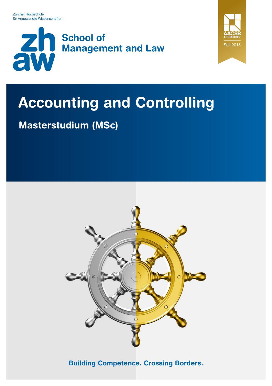 Master of Science in Accounting and Controlling by ZHAW School of ...