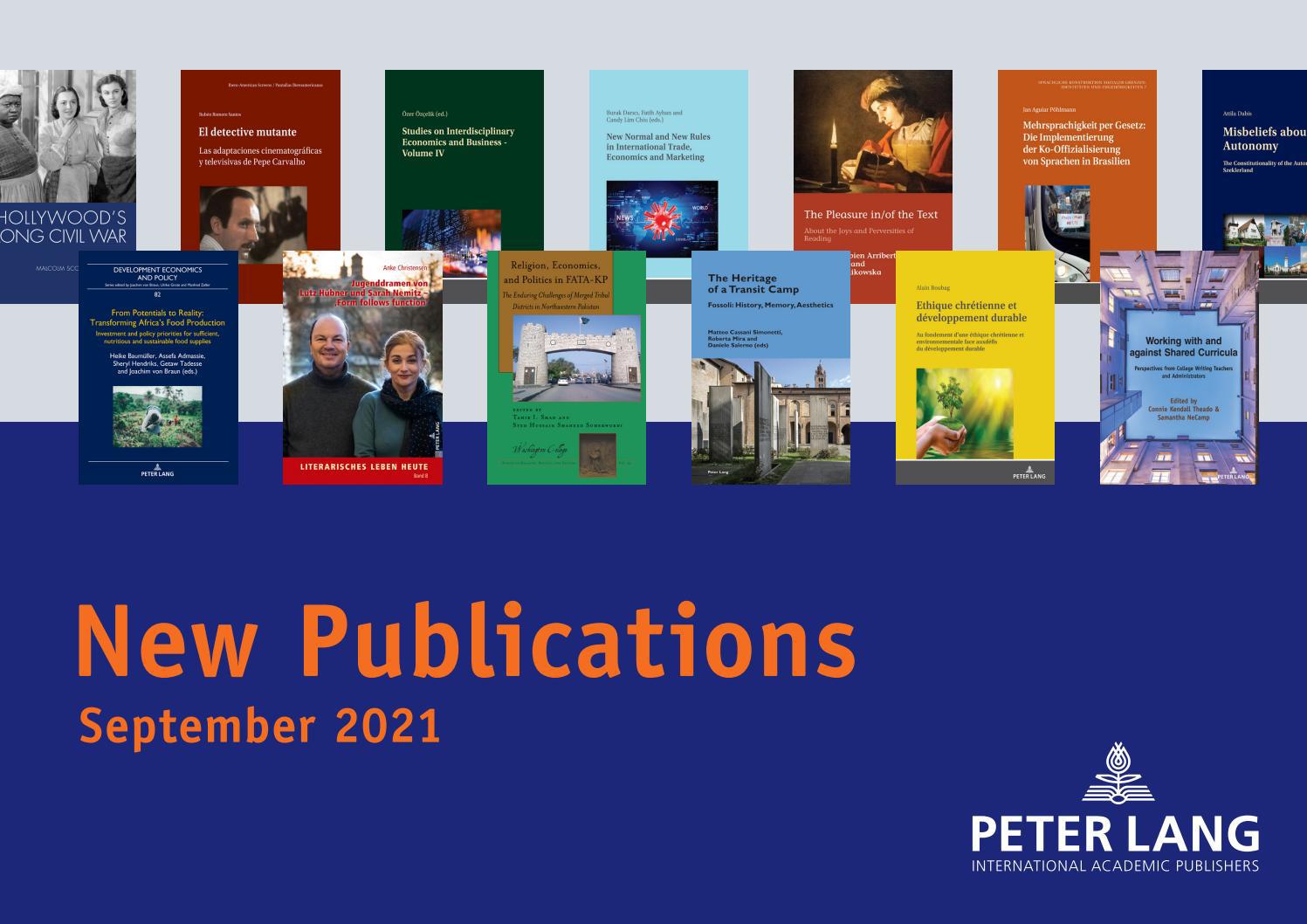Peter Lang New Publications September 2021 by Peter Lang Publishing ...
