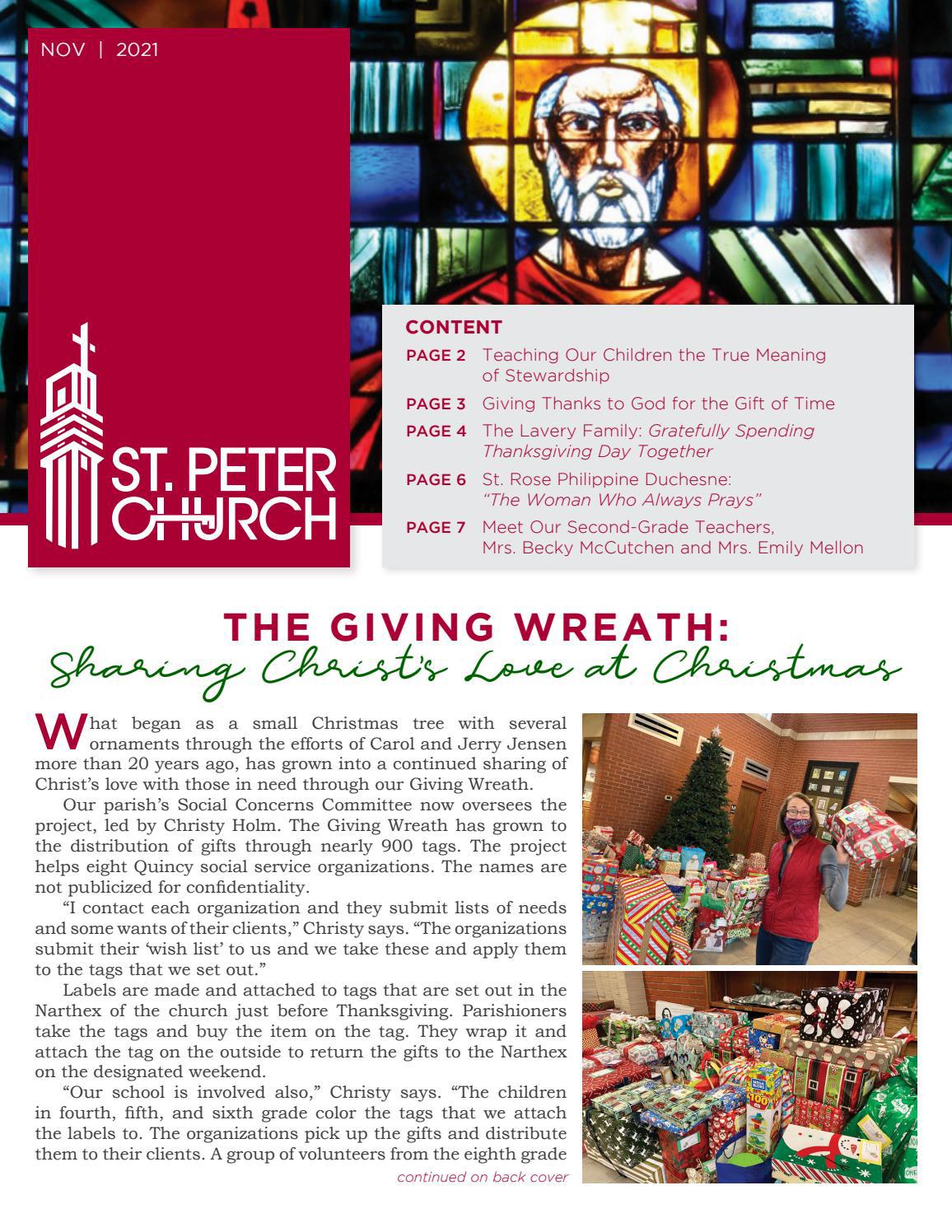 St. Peter Catholic Church Newsletter — November 2021 by Catholic ...