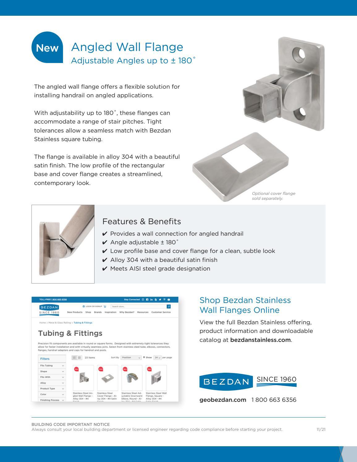 New Product Alert: Angled Wall Flange by Bezdan Railing Solutions - Issuu