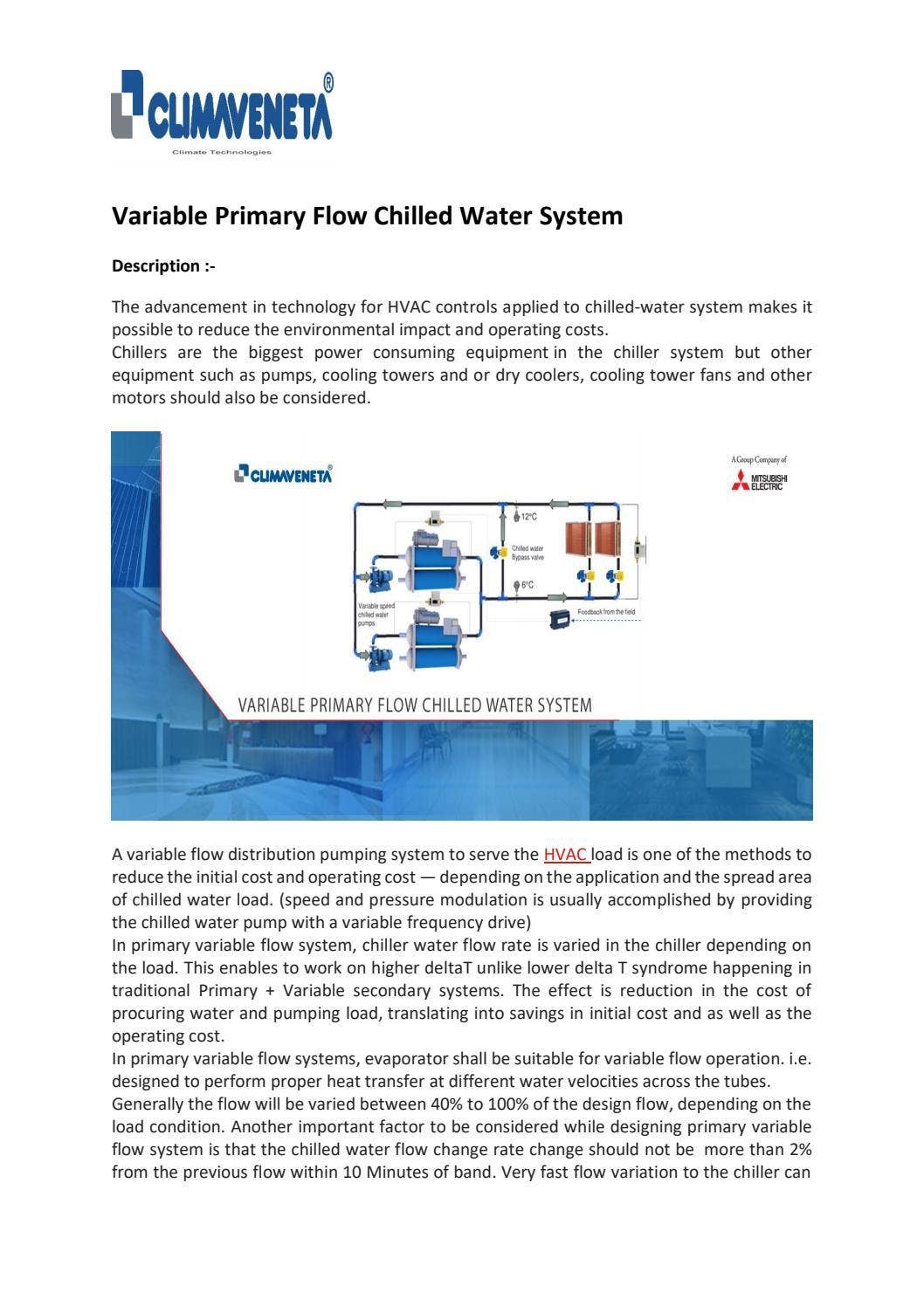 Variable Primary Flow Chilled Water System by Climaveneta - Issuu