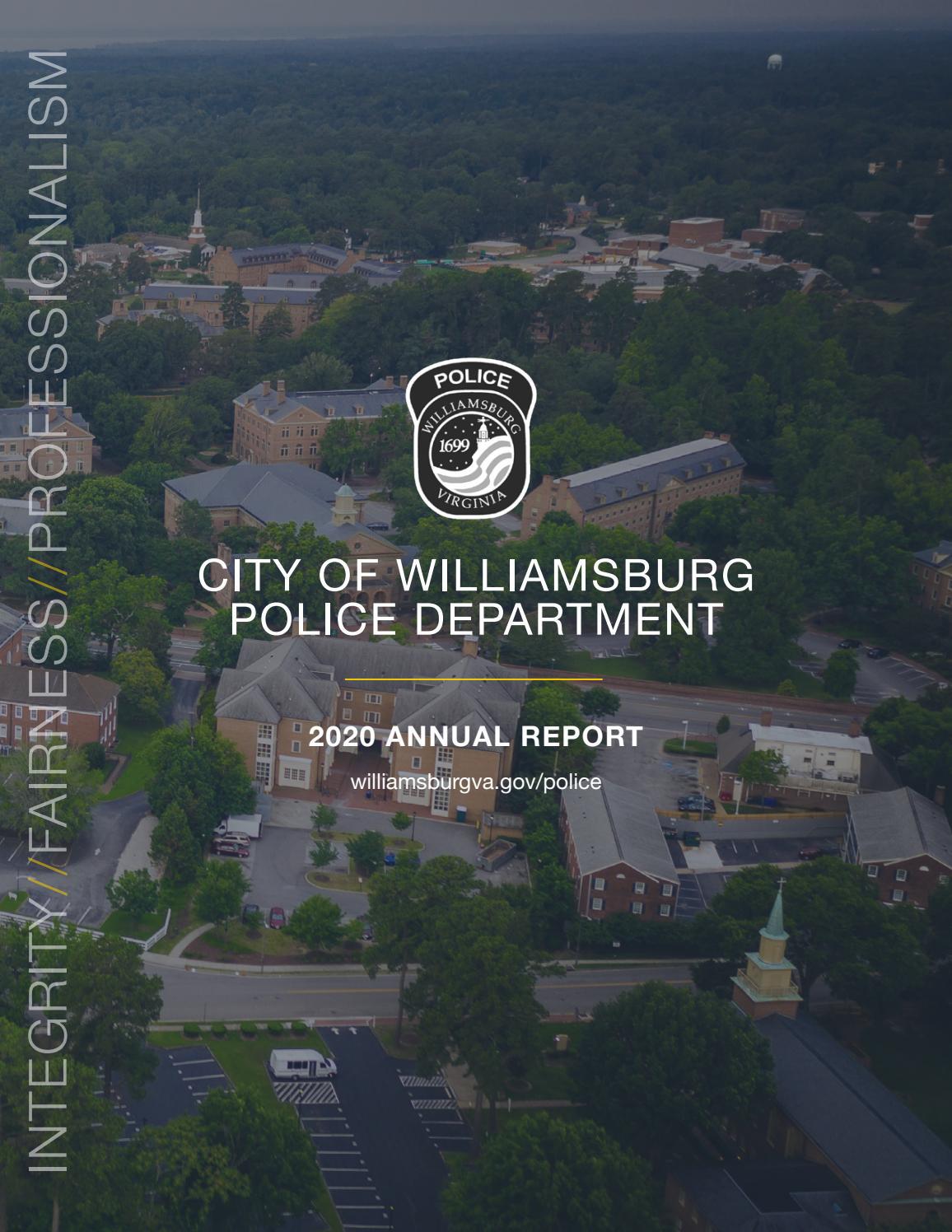 Williamsburg Police Annual Report by City of Williamsburg - Issuu