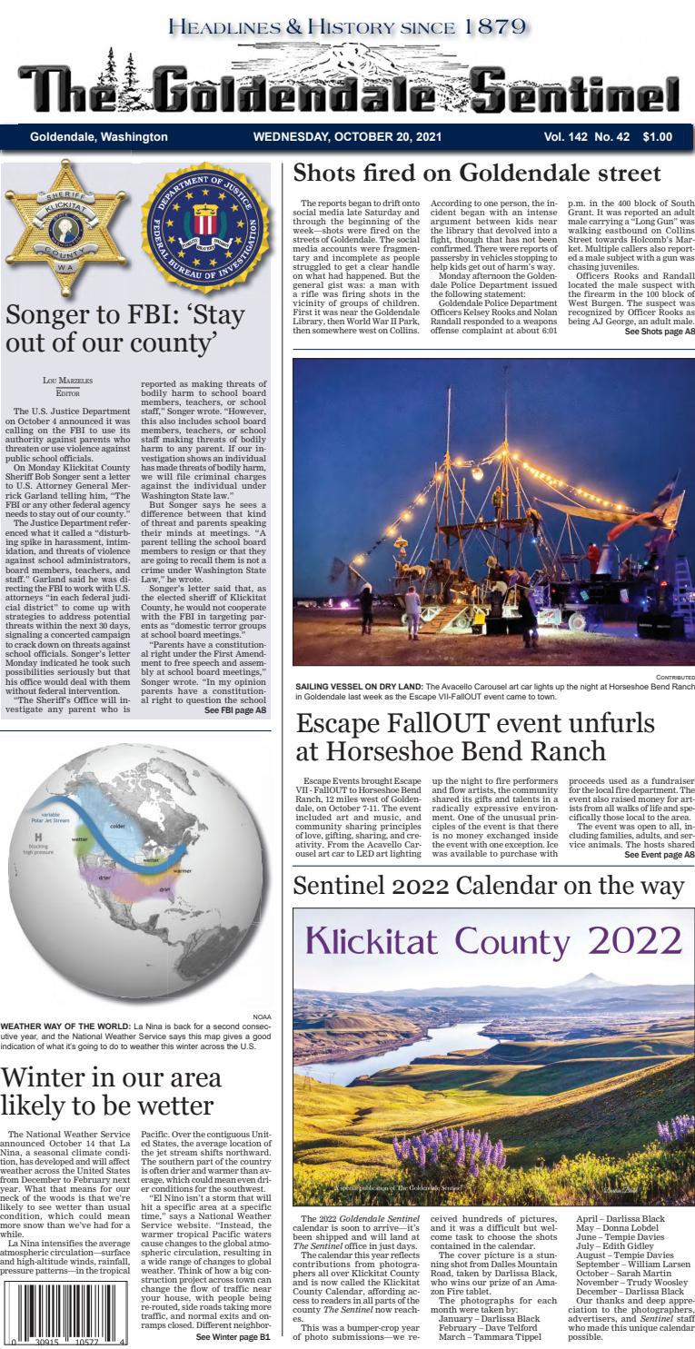 Goldendale Sentinel October 20, 2021 by Goldendale Sentinel - Issuu