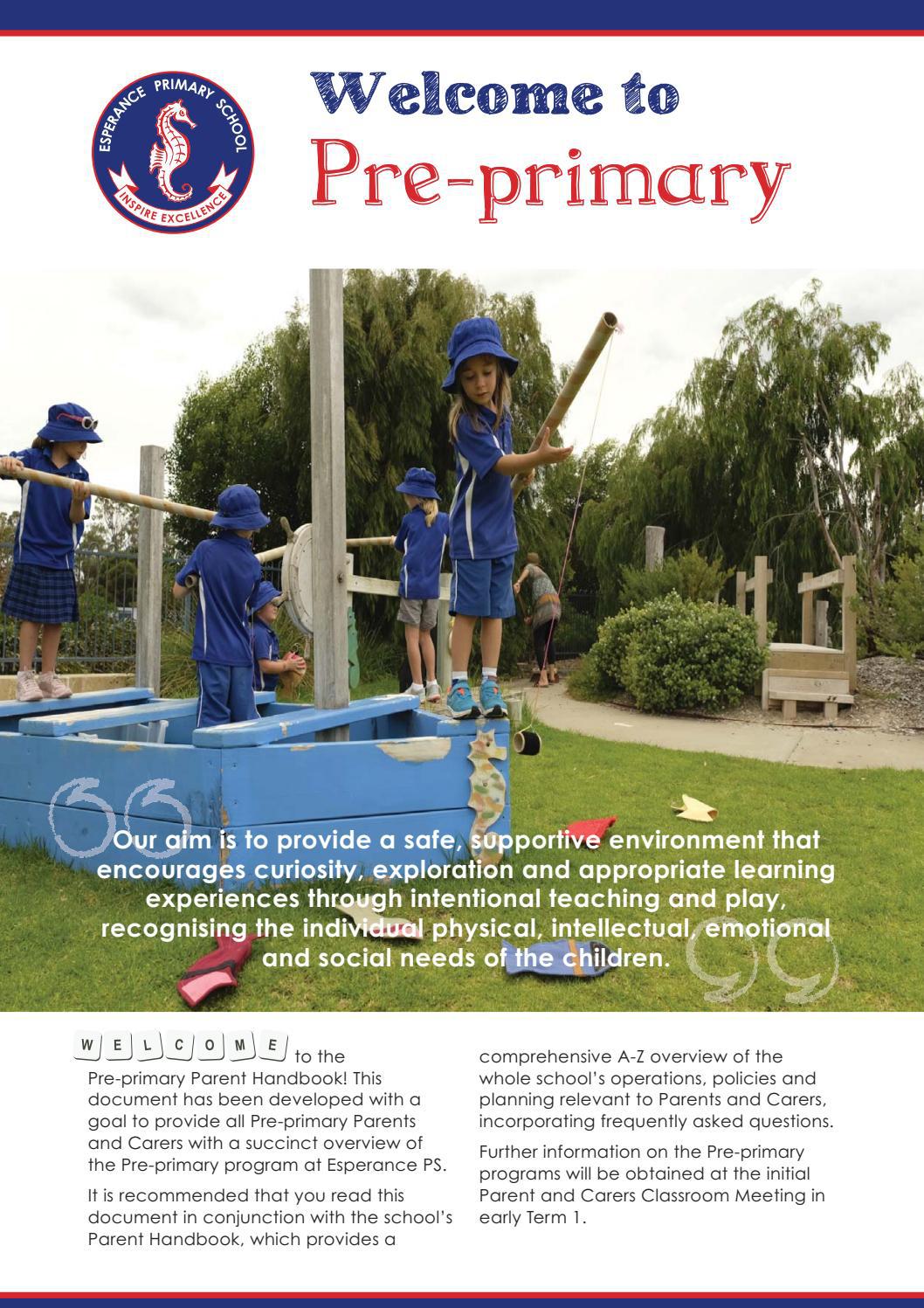 Pre-Primary Handbook by esperance.primary.school - Issuu