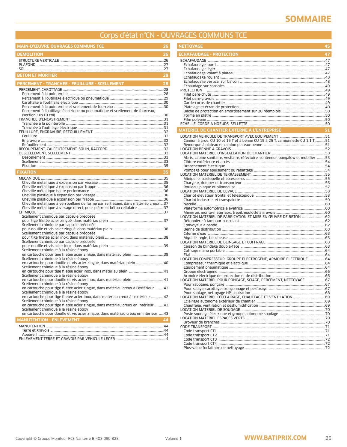 BATIPRIX BORDEREAU 2022 PACK 9 VOLUMES by INFOPRO DIGITAL - Issuu