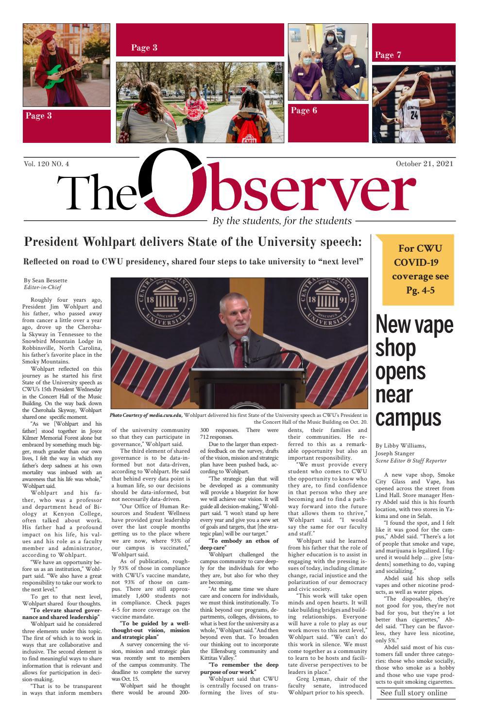 The Observer - Fall 2021 - Issue 4 by CWU Observer - Issuu