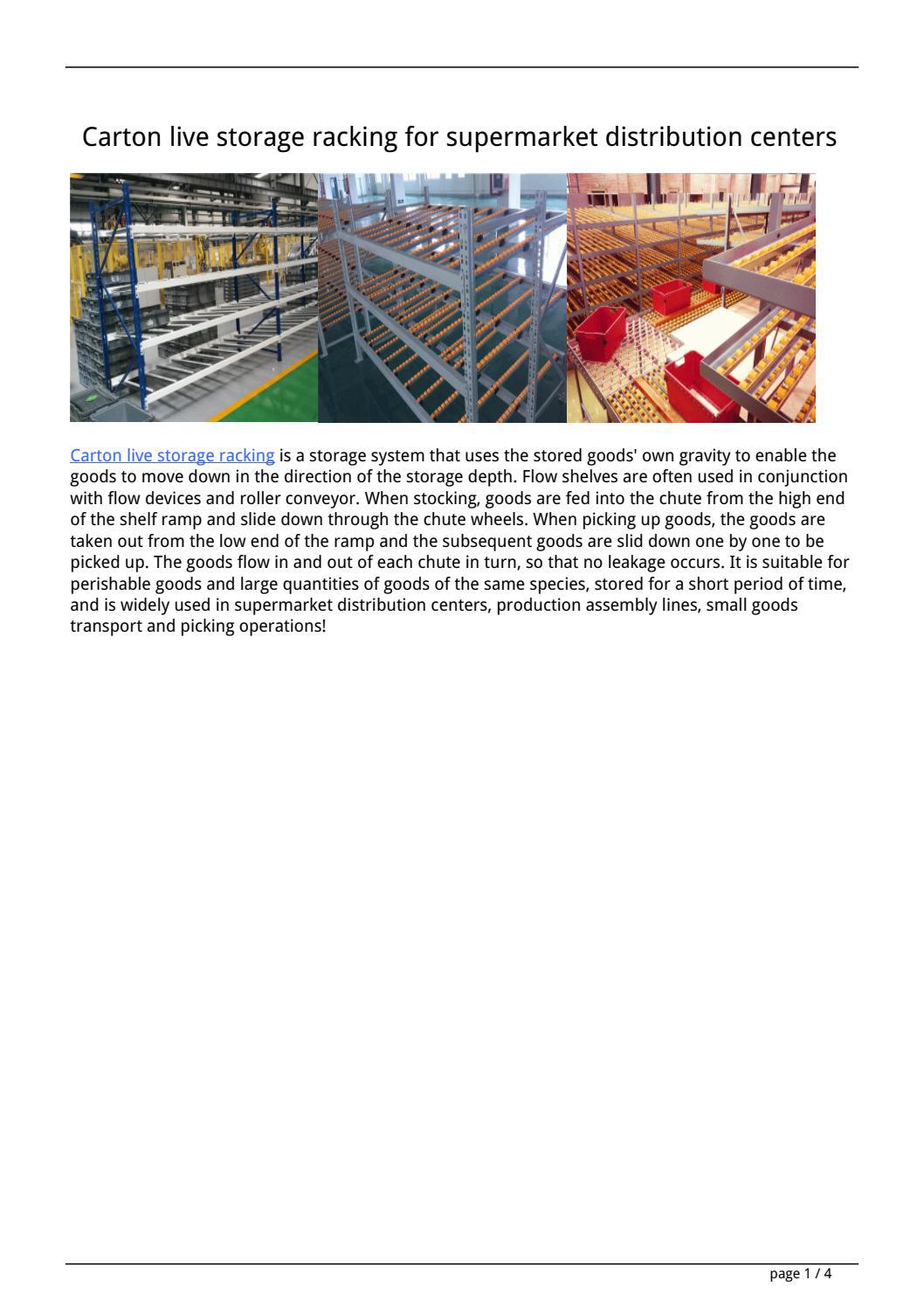 Carton live storage racking for supermarket distribution centers by ...