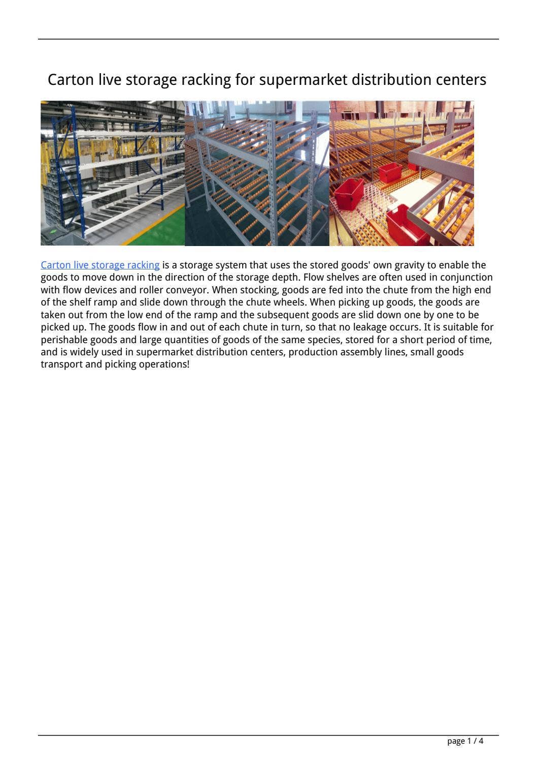 Carton live storage racking for supermarket distribution centers by ...