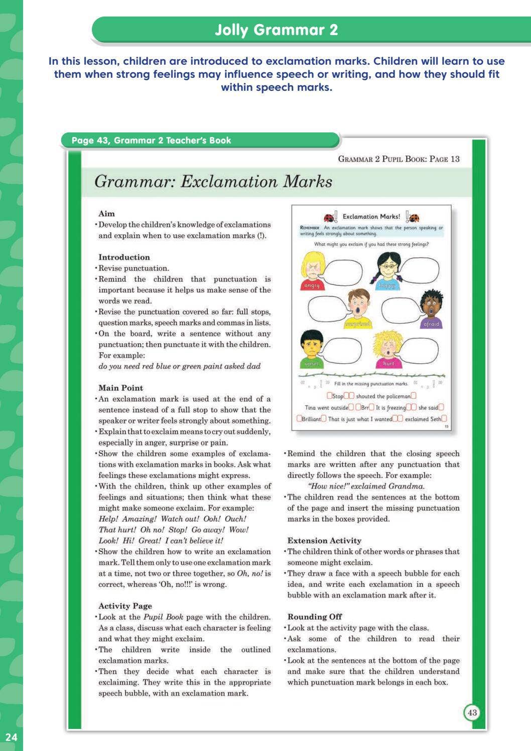 Grammar, Spelling and Punctuation Sample Lesson by Jolly Learning Ltd ...