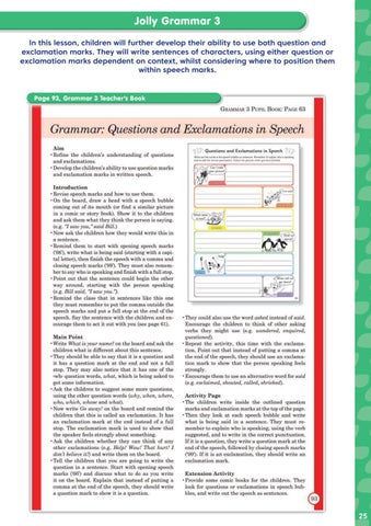 Grammar, Spelling and Punctuation Sample Lesson by Jolly Learning Ltd ...