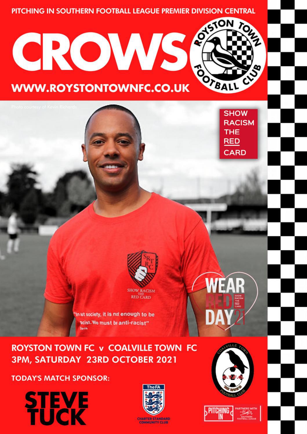 ROYSTON TOWN vs COALVILLE TOWN - MATCHDAY PROGRAMME - SATURDAY 23rd ...