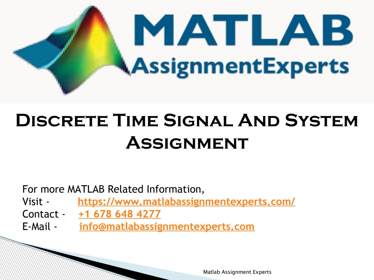 Discrete Time Signal and System Assignment by Matlab Assignment Experts ...