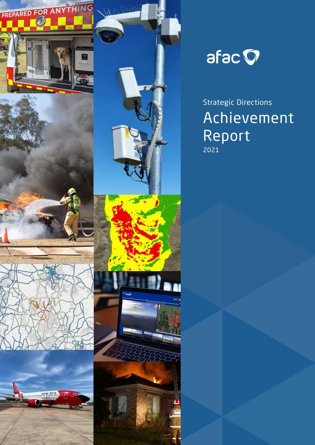 AFAC Strategic Directions Achievement Report 2021 by AFAC - Issuu