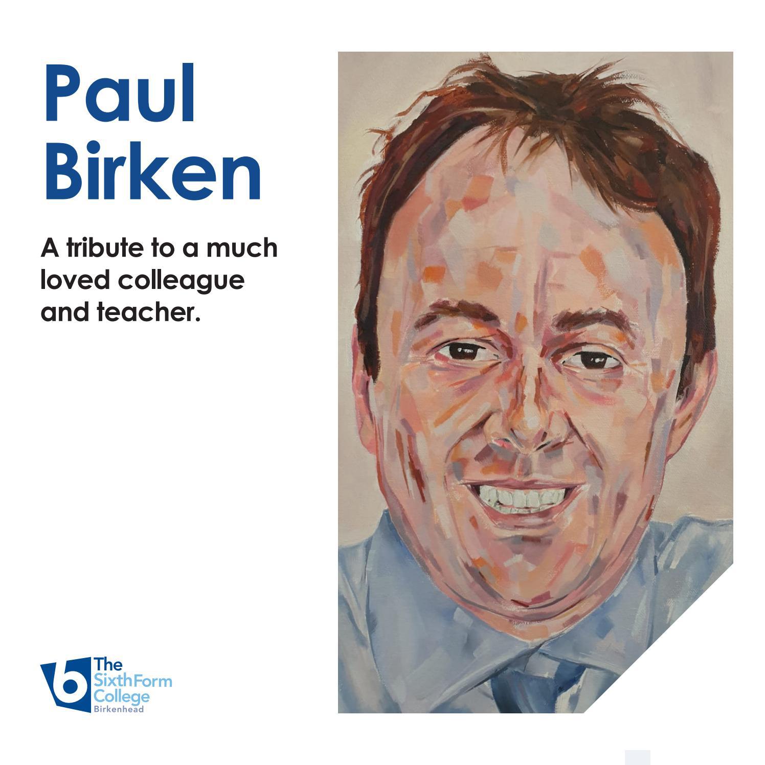 Paul Birken - A tribute to a much loved colleague and teacher by ...