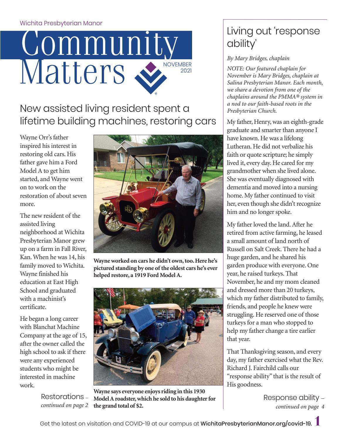 Wichita Community Matters November 2021 by Presbyterian Manors of Mid ...