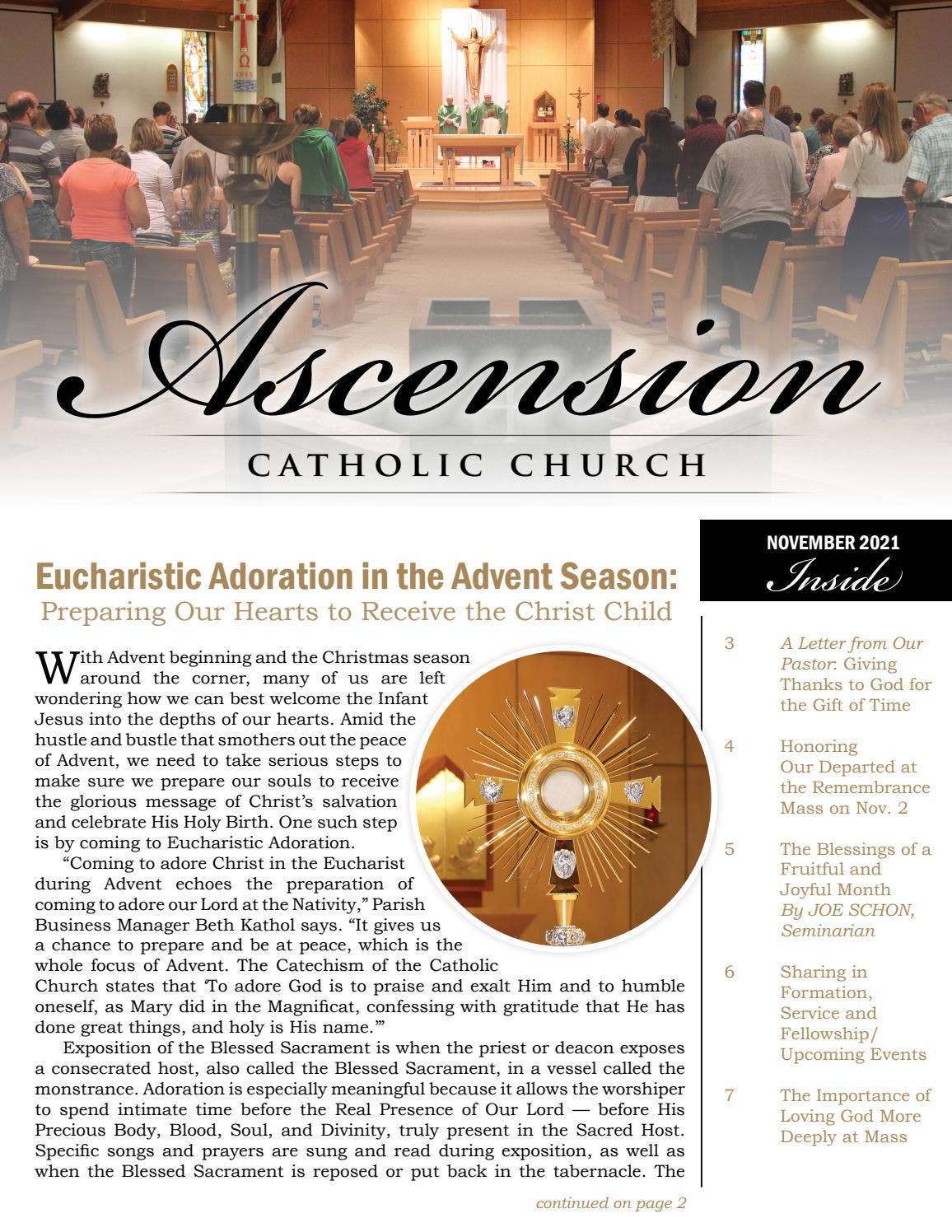Ascension Catholic Church Newsletter — November 2021 by Catholic ...