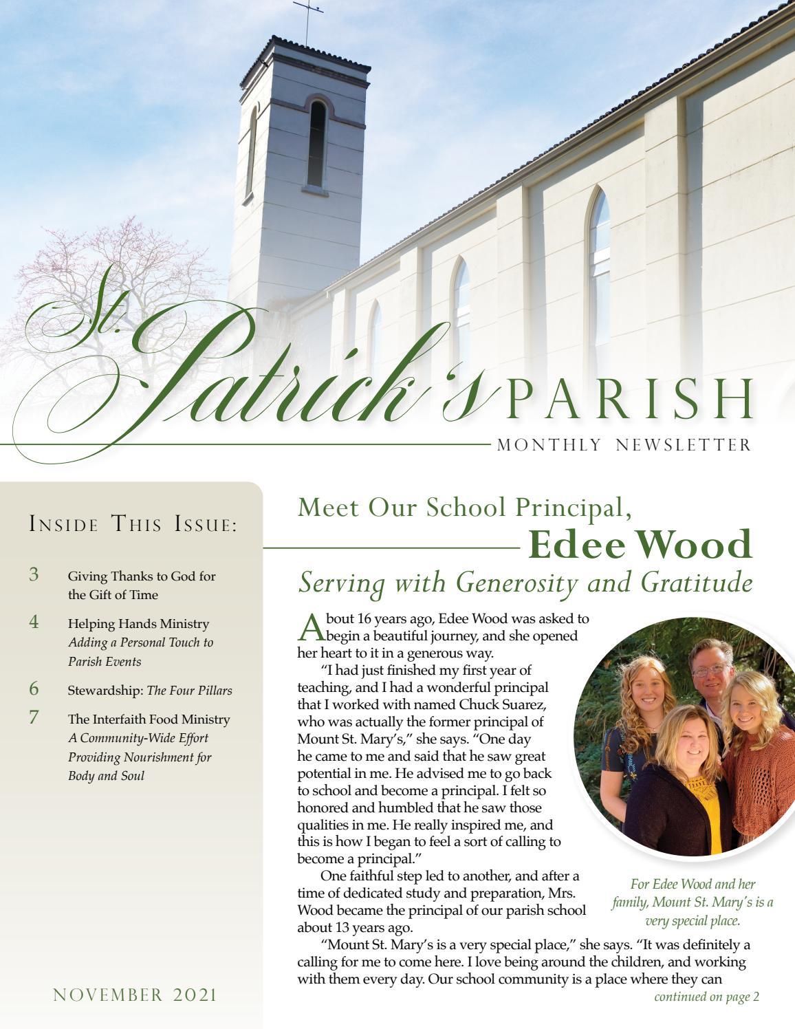 St. Patrick Catholic Parish Newsletter — November 2021 by Catholic ...