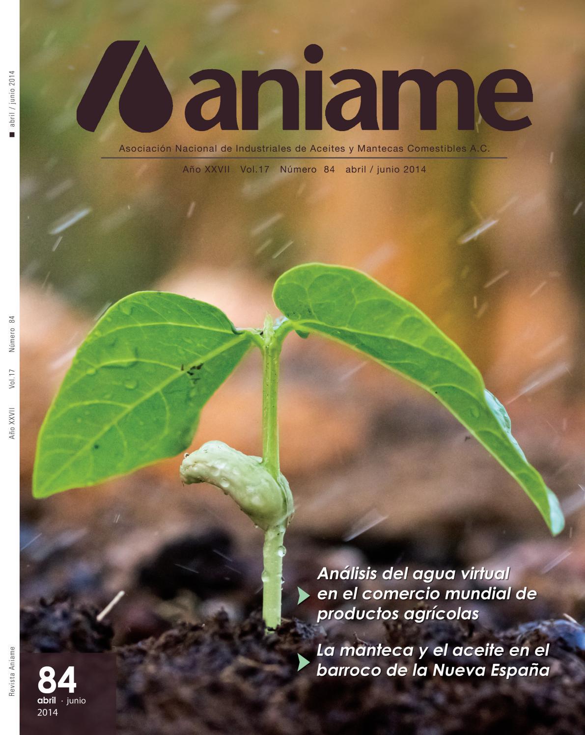 Revista 84 by ANIAME, Asociación Nacional de Industriales de Aceites y ...