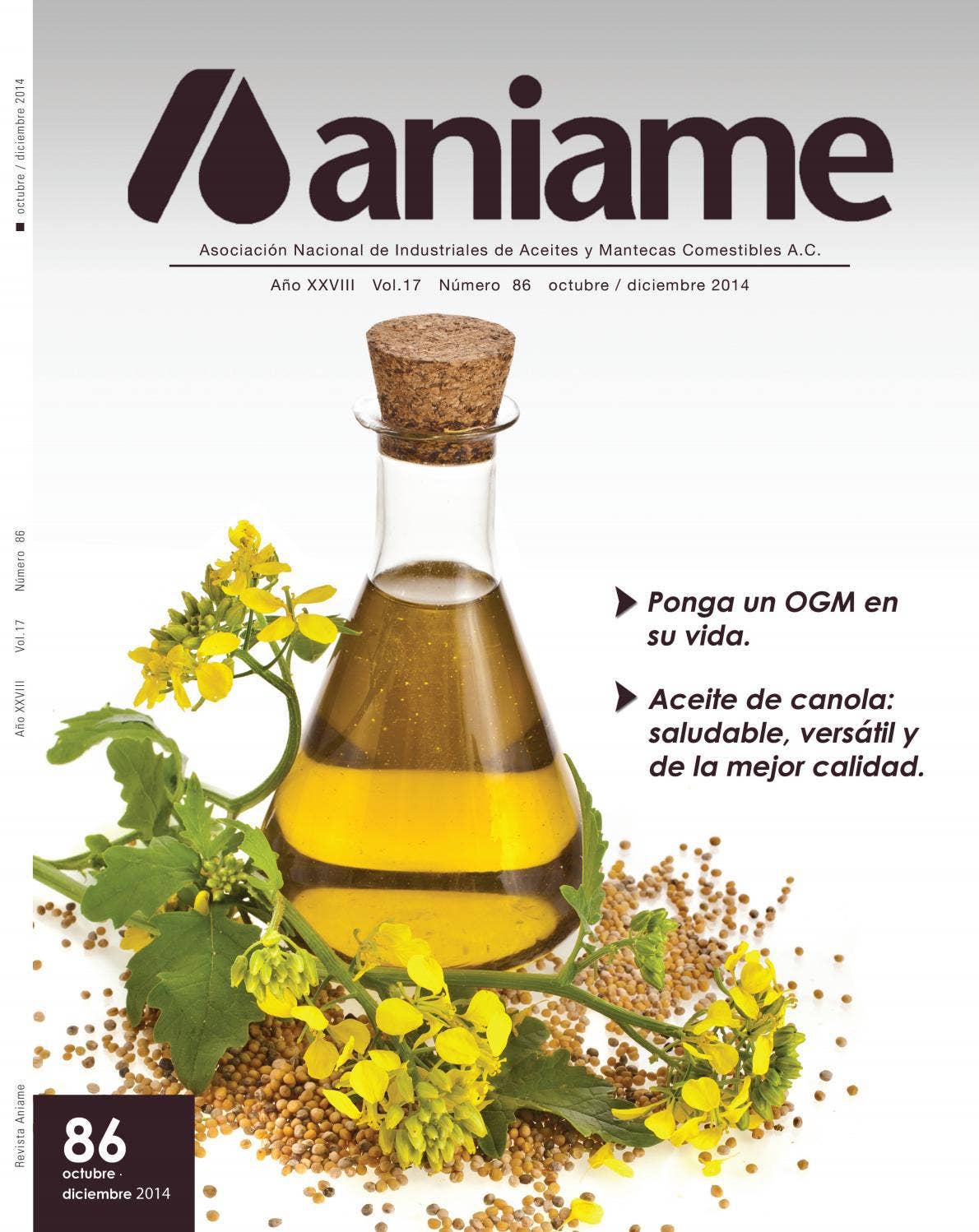 Revista 86 by ANIAME, Asociación Nacional de Industriales de Aceites y ...