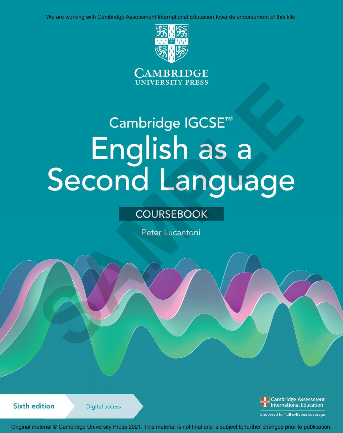 IGCSE English As A Second Language By Cambridge University Press 