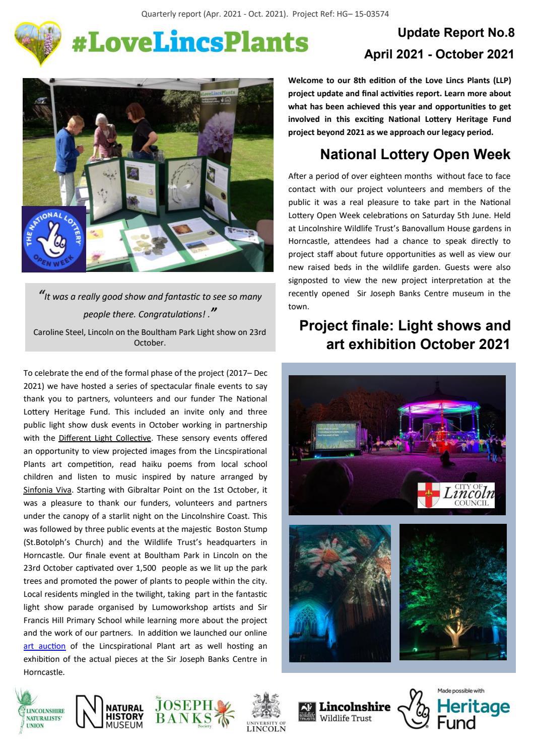 LLP Project Report April 2021 - Oct 2021 by Lincolnshire Wildlife Trust ...