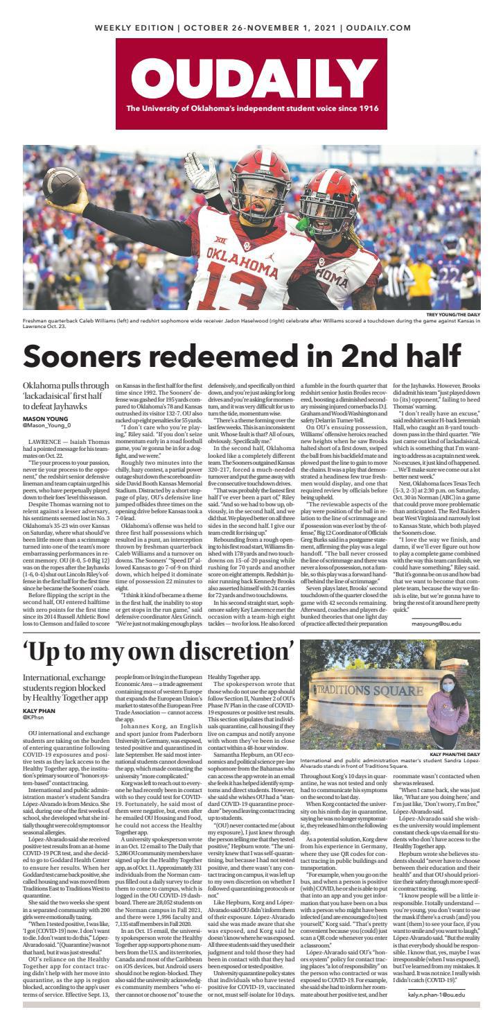 Oct. 26-Nov. 1, 2021 by OU Daily - Issuu