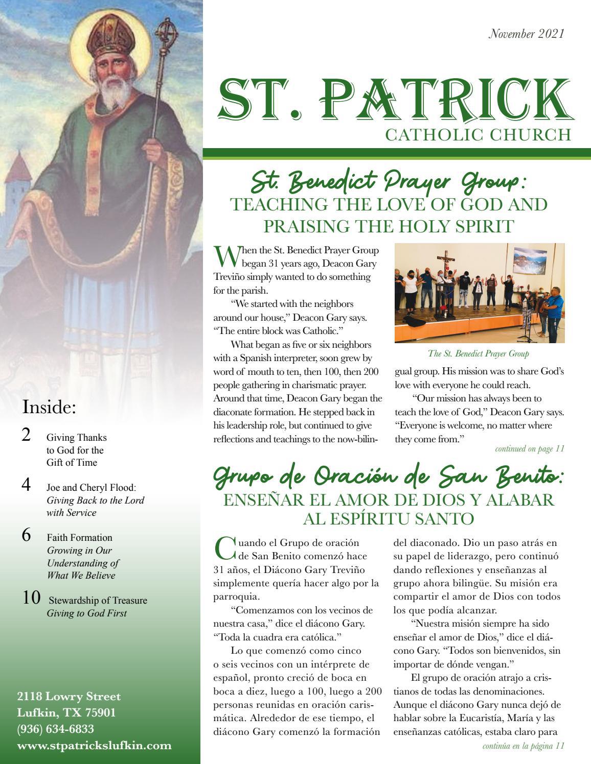 St. Patrick Catholic Church Newsletter — November 2021 by Catholic ...