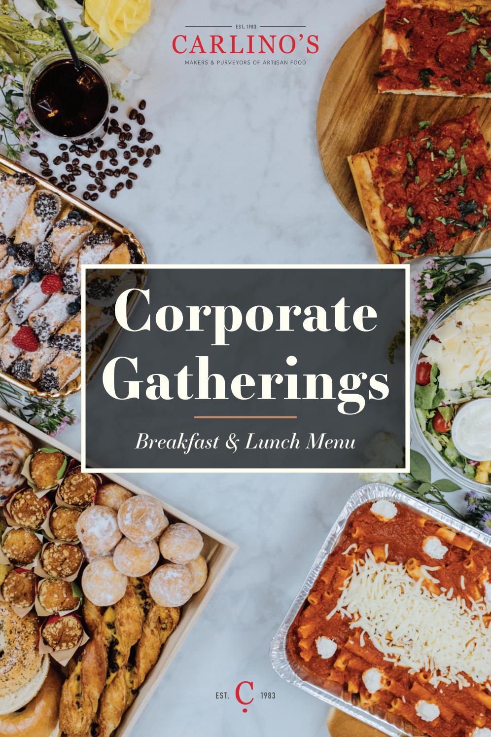 Corporate Gatherings - Breakfast & Lunch Menu by CarlinosMarket - Issuu