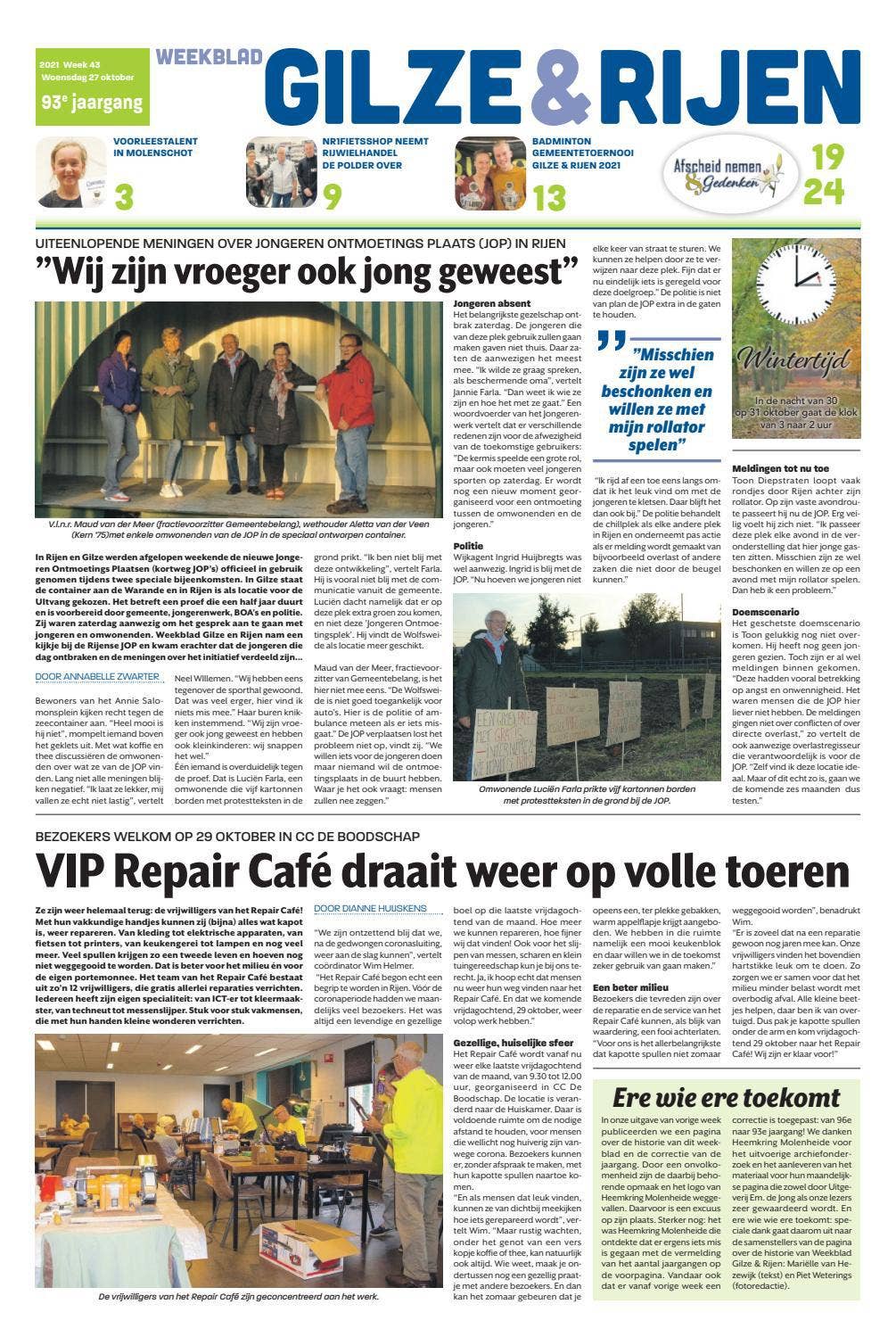 Weekblad Gilze en Rijen 27-10-2021 by Uitgeverij Em de Jong - Issuu