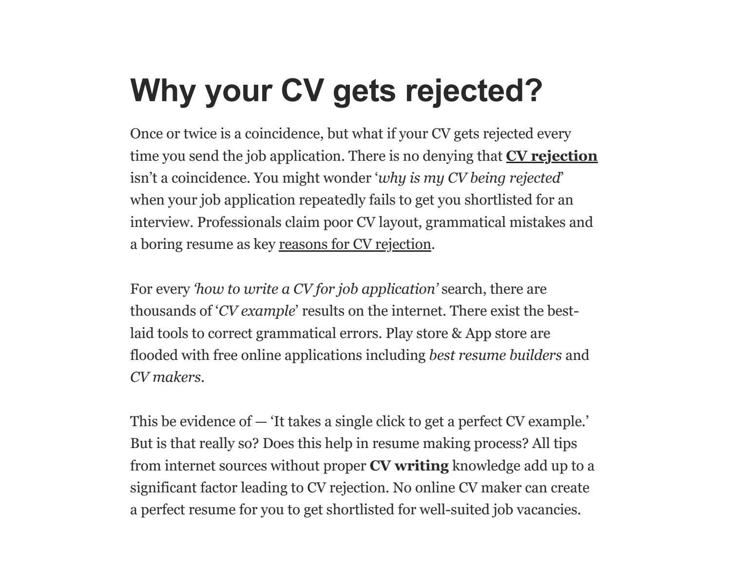 These ten causes will almost certainly lead your resume to be rejected ...