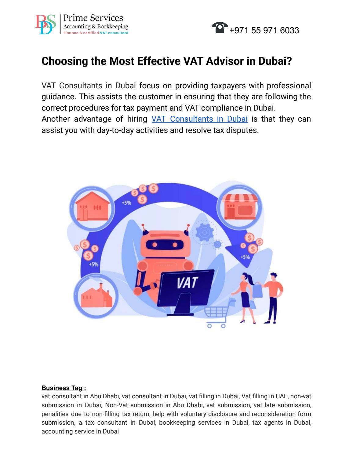 Pick the Most Effective VAT Consultant in Dubai by primeservicesdubai ...