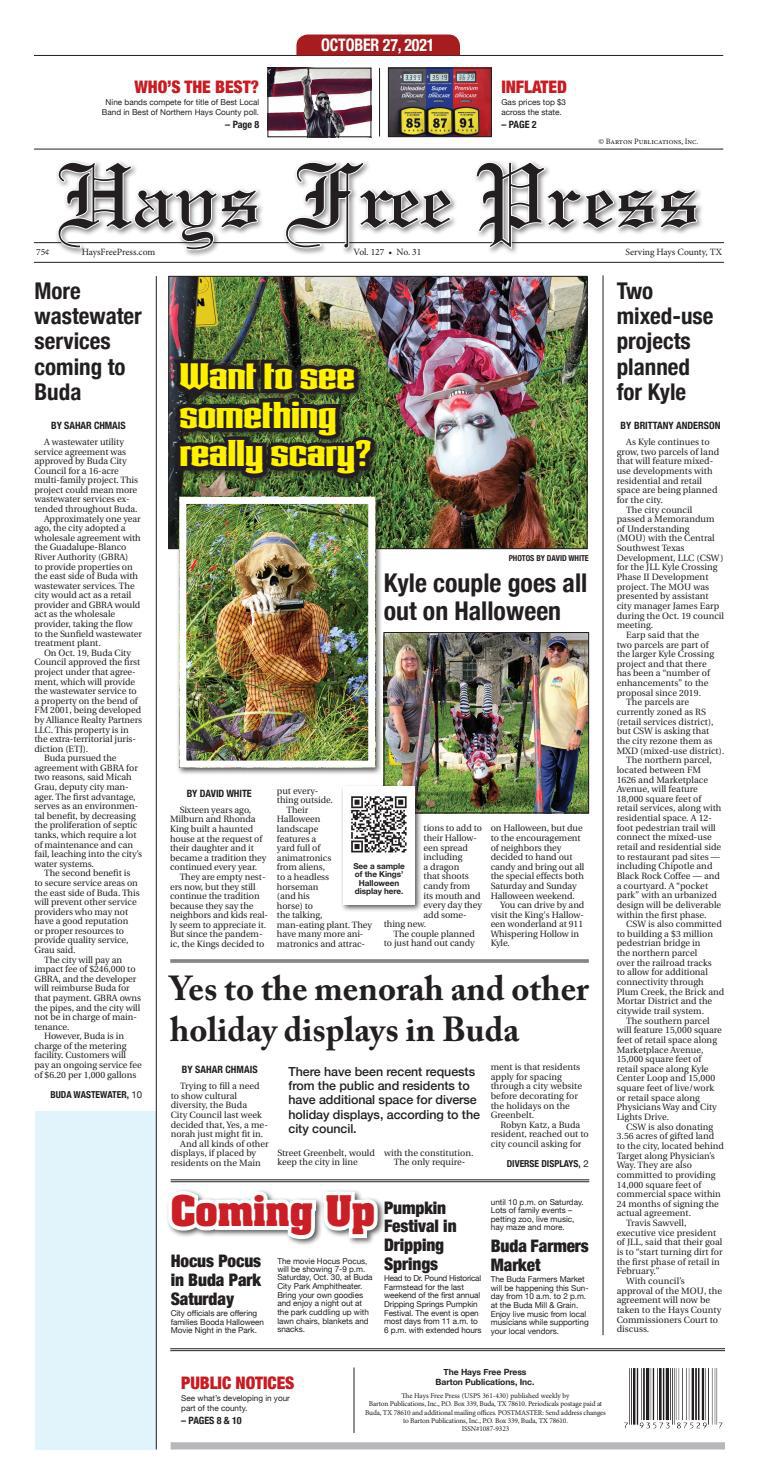 October 27, 2021 Hays Free Press by Hays Free Press/News-Dispatch - Issuu