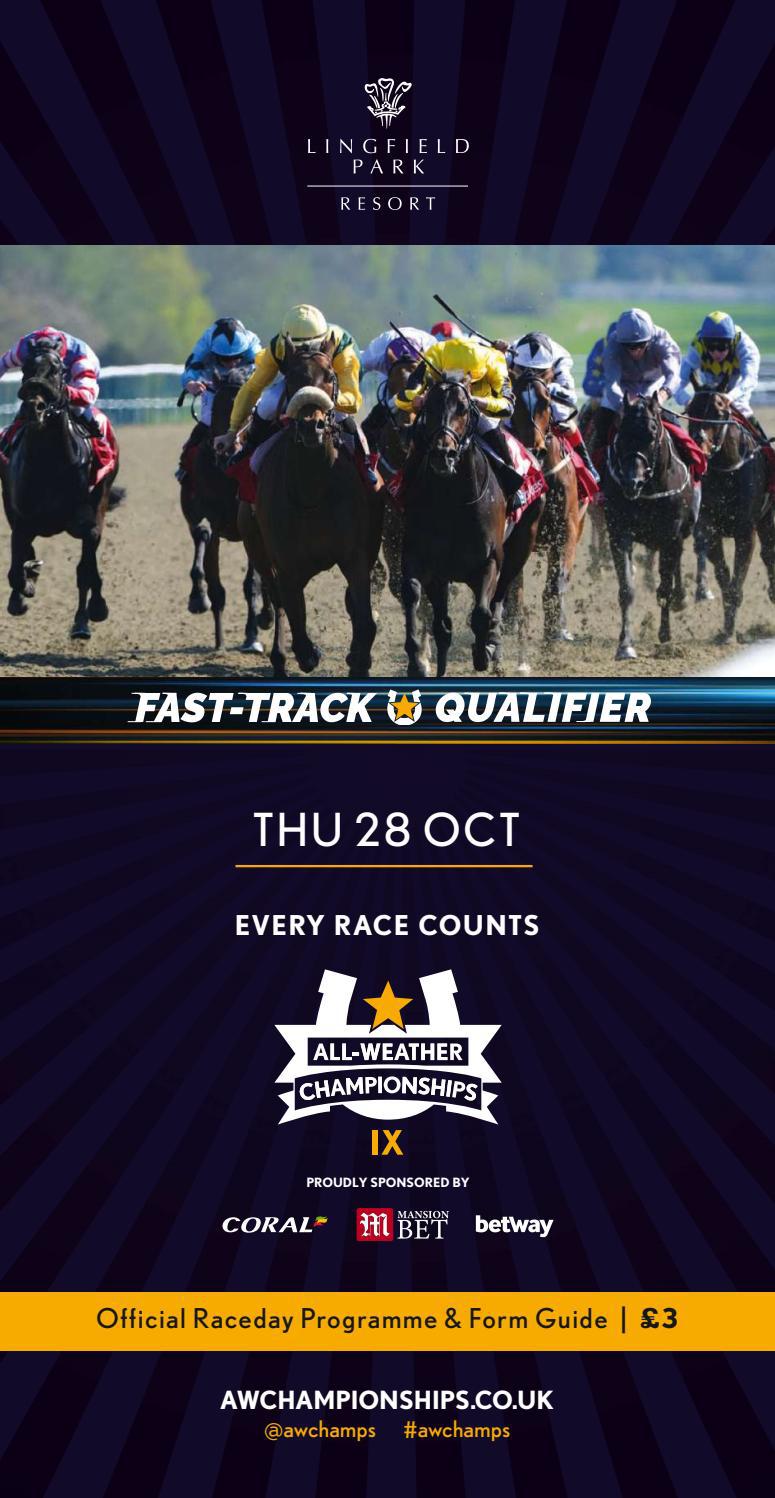 Lingfield Park Racecard - Thursday 28th October by Arena Racing Company ...