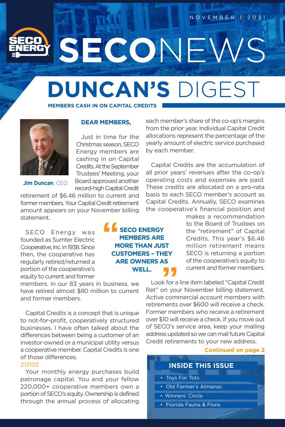 November 2021 SECO News by SECO Energy - Issuu