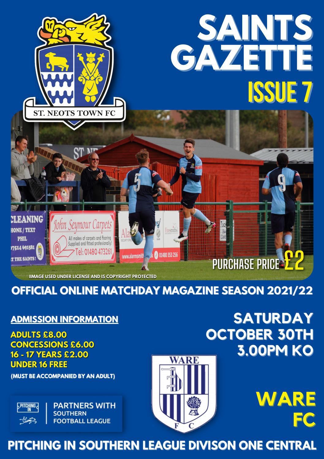 2021/22 Issue Seven - Ware FC by St Neots Town Football Club - Issuu