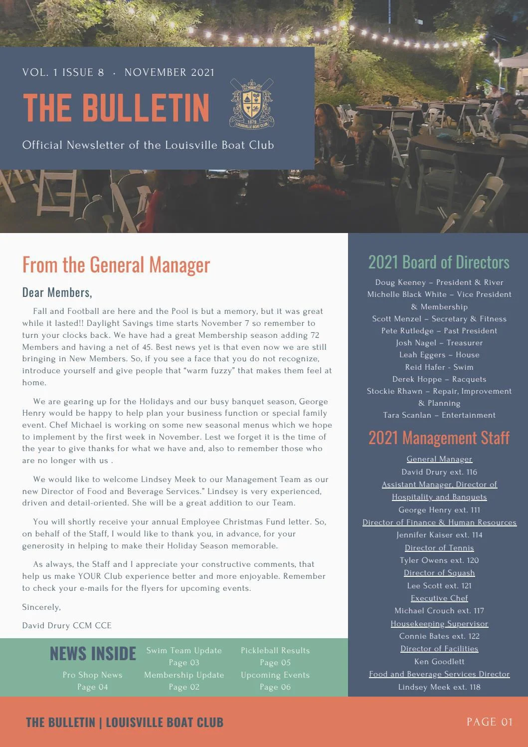 Louisville Boat Club November 2021 Newsletter by louboatclub - Issuu