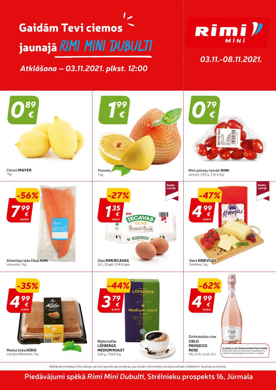 Rimi Mini Dubulti piedavājums 03.11. - 08.11.2021. by Rimi - Issuu