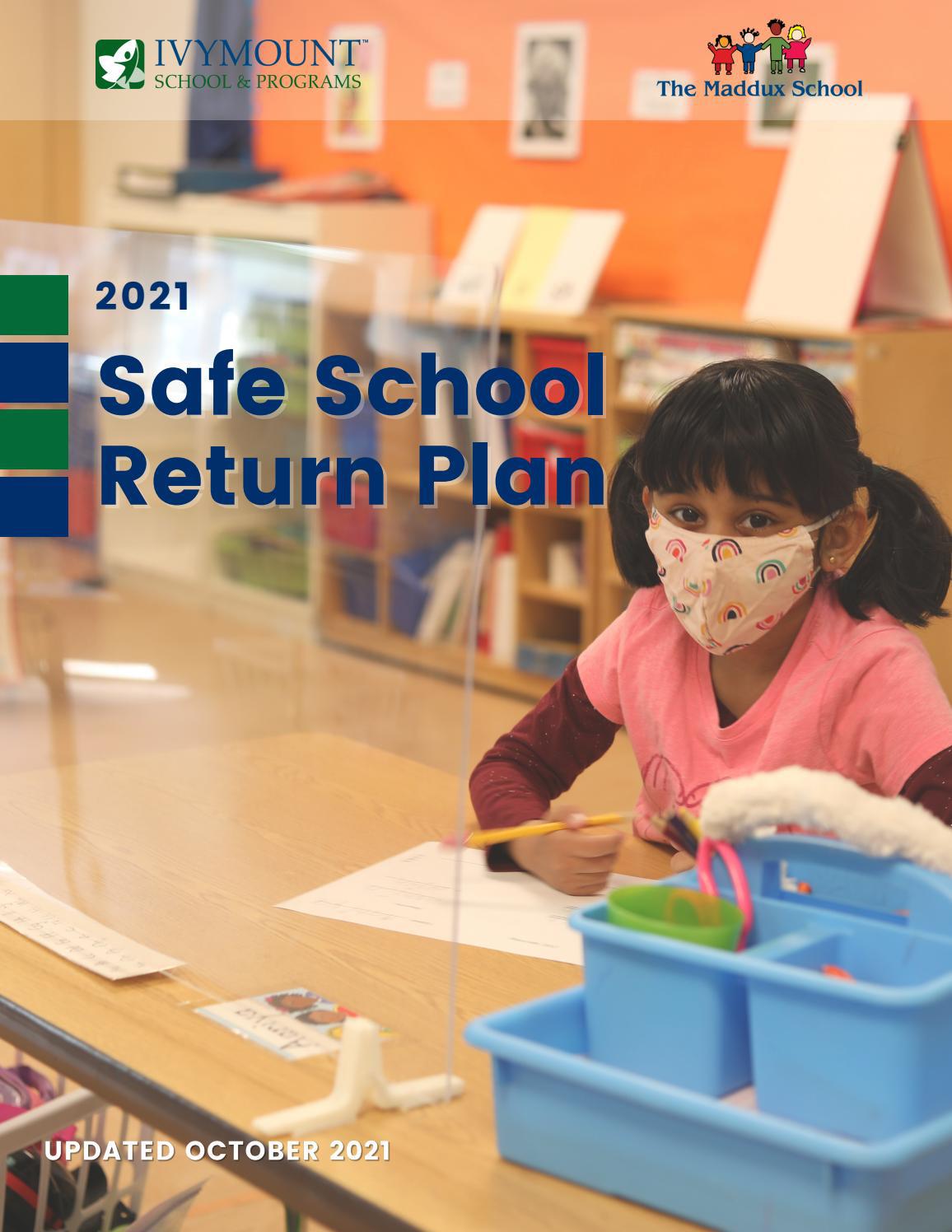 Safe School Return Plan - October 2021 by Ivymount - Issuu