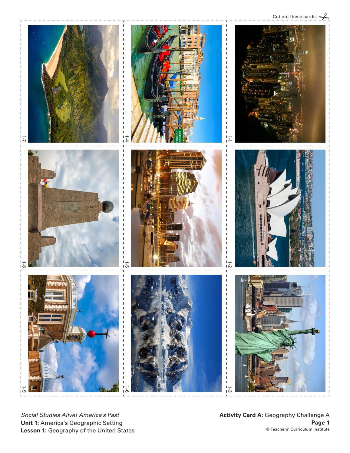 Social Studies Alive! America's Past Unit 1 Activity Cards by Teachers ...