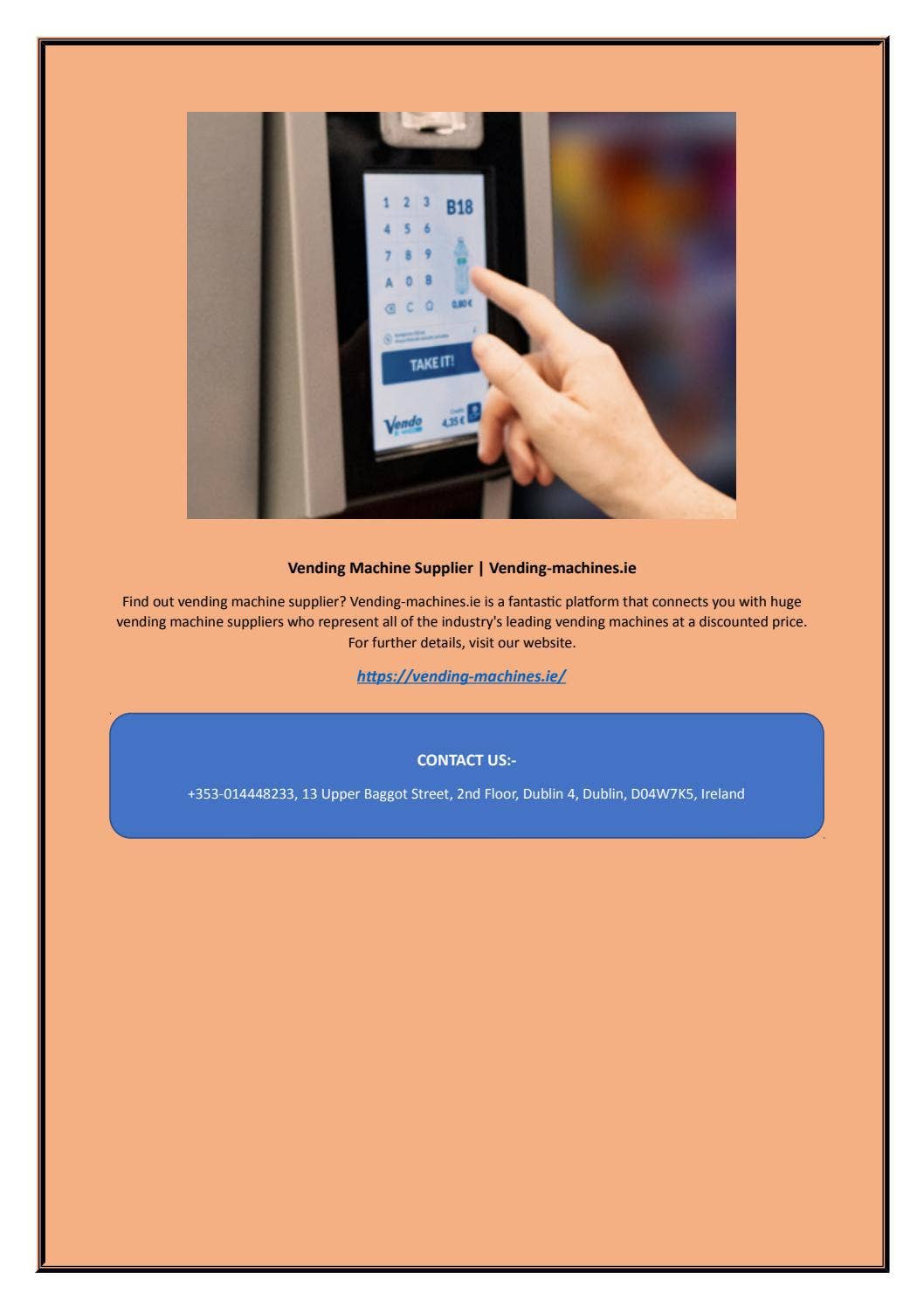 Vending Machine Supplier | Vending-machines.ie by Vending-Machines.ie ...