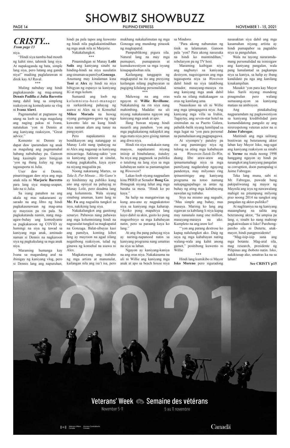 Pilipino Express • Nov 1 2021 by Pilipino Express News Magazine - Issuu