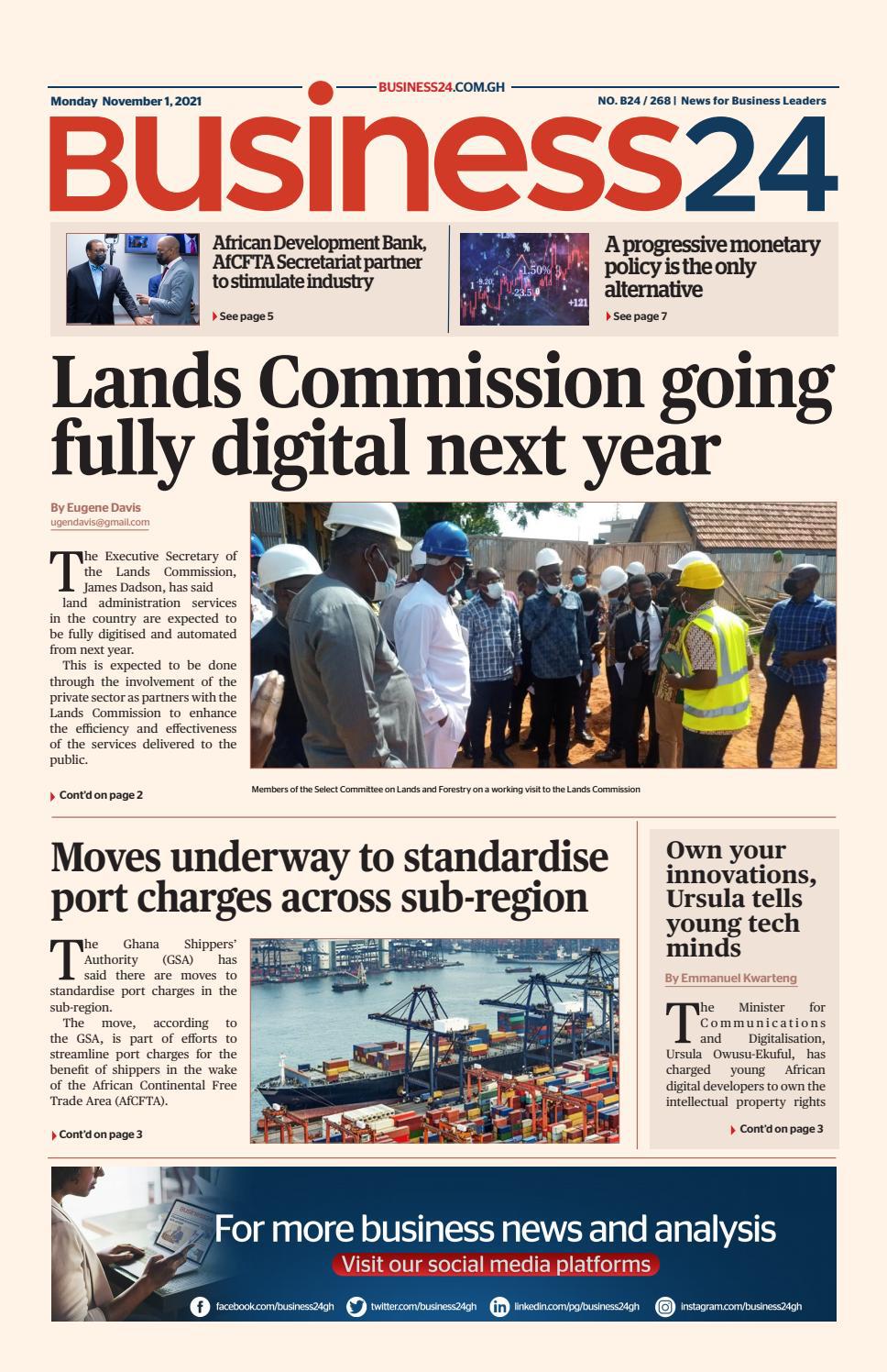 Business24 Newspaper 1st November, 2021 by Business24 Online - Issuu